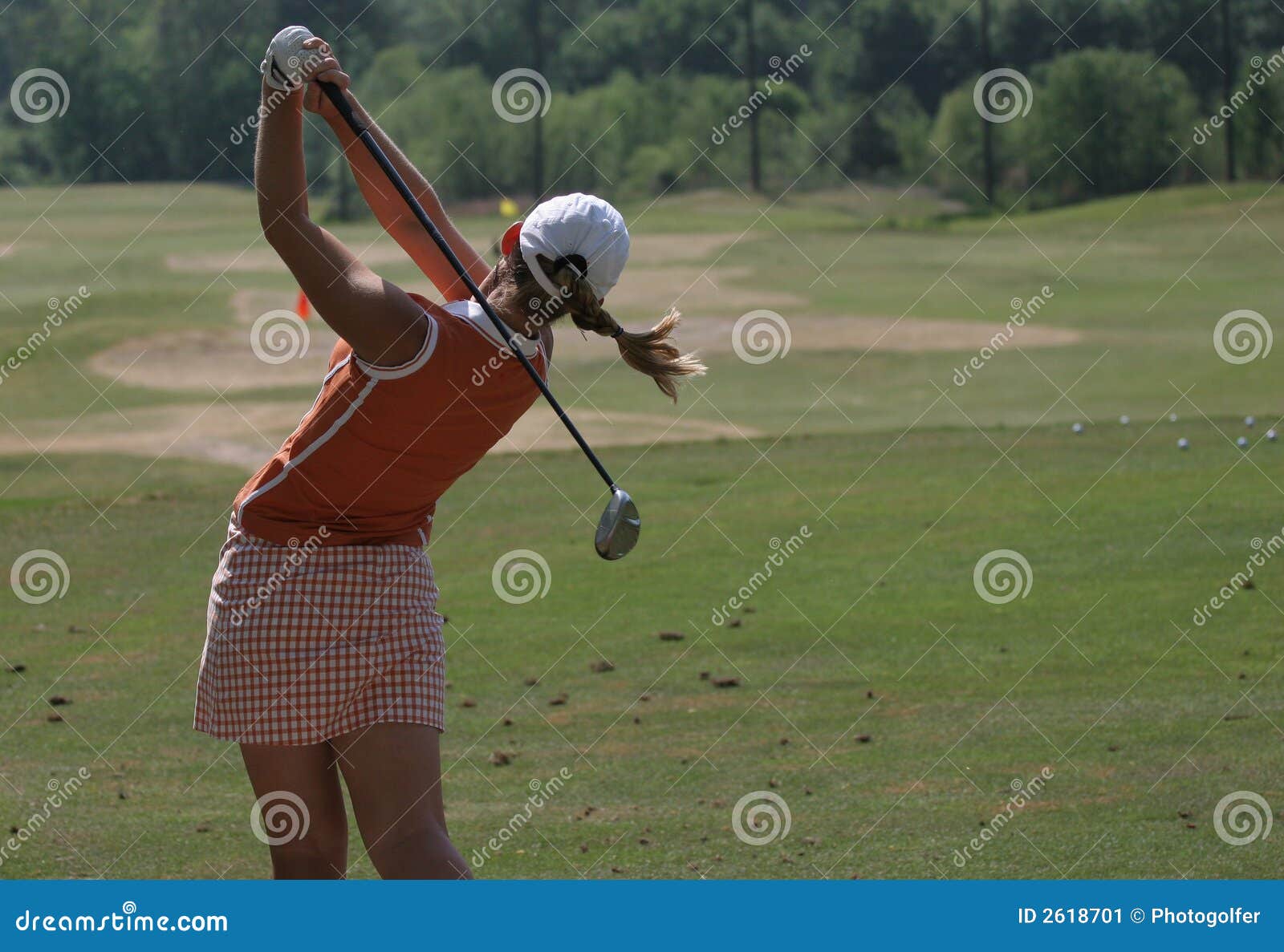 Lady golf swing stock image. Image of golf, castellon - 2618701