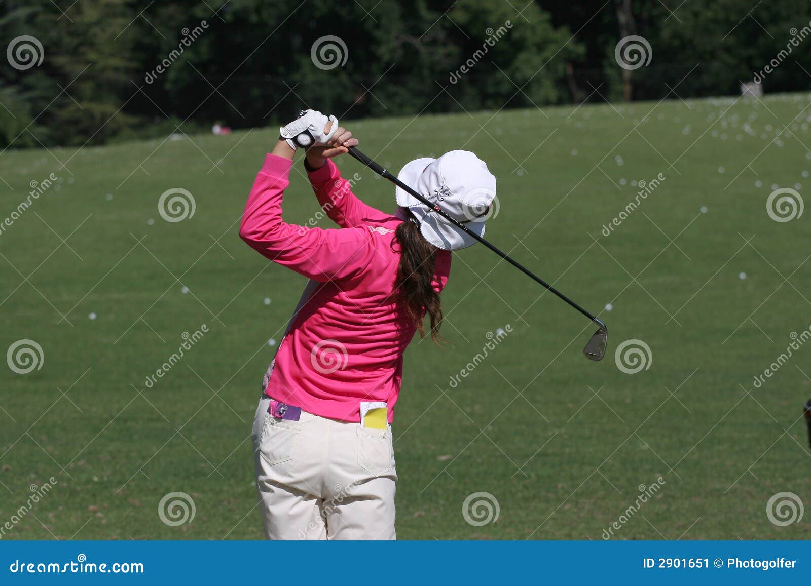 Lady golf swing stock image. Image of estate, thonon, fairway - 2901651