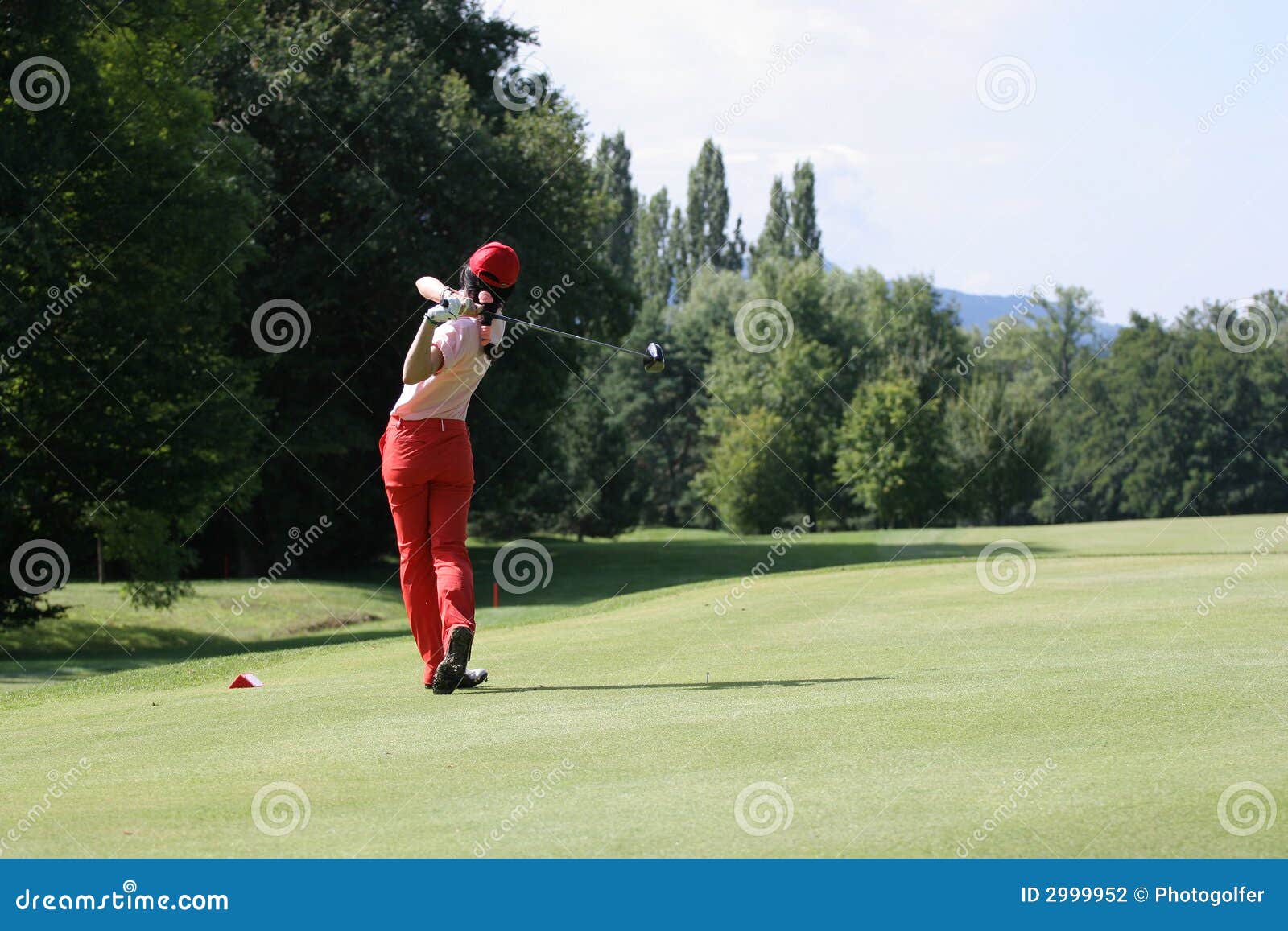 Lady golf swing stock photo. Image of golf, drive, driver - 2999952