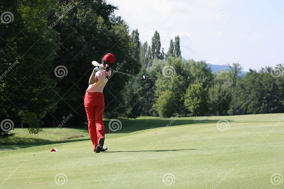 Lady golf swing stock photo. Image of golf, drive, driver - 2999952