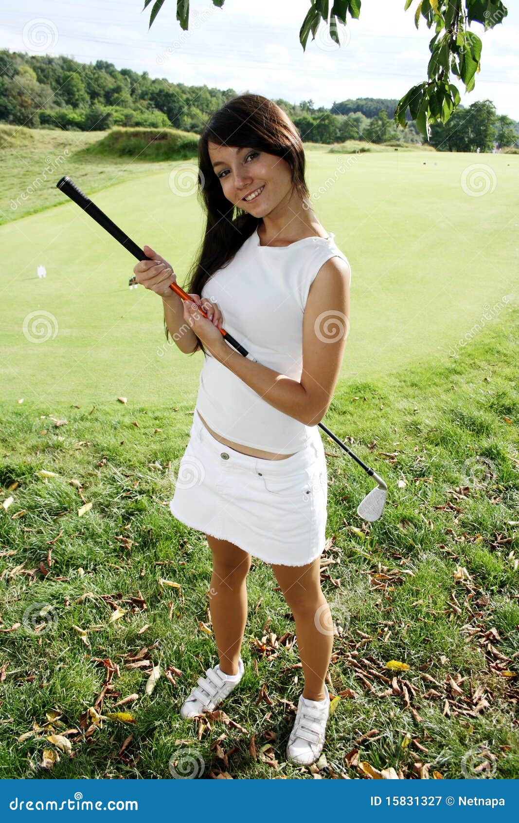 Lady Golfer stock image. Image of feisty, female, joyful - 15831327