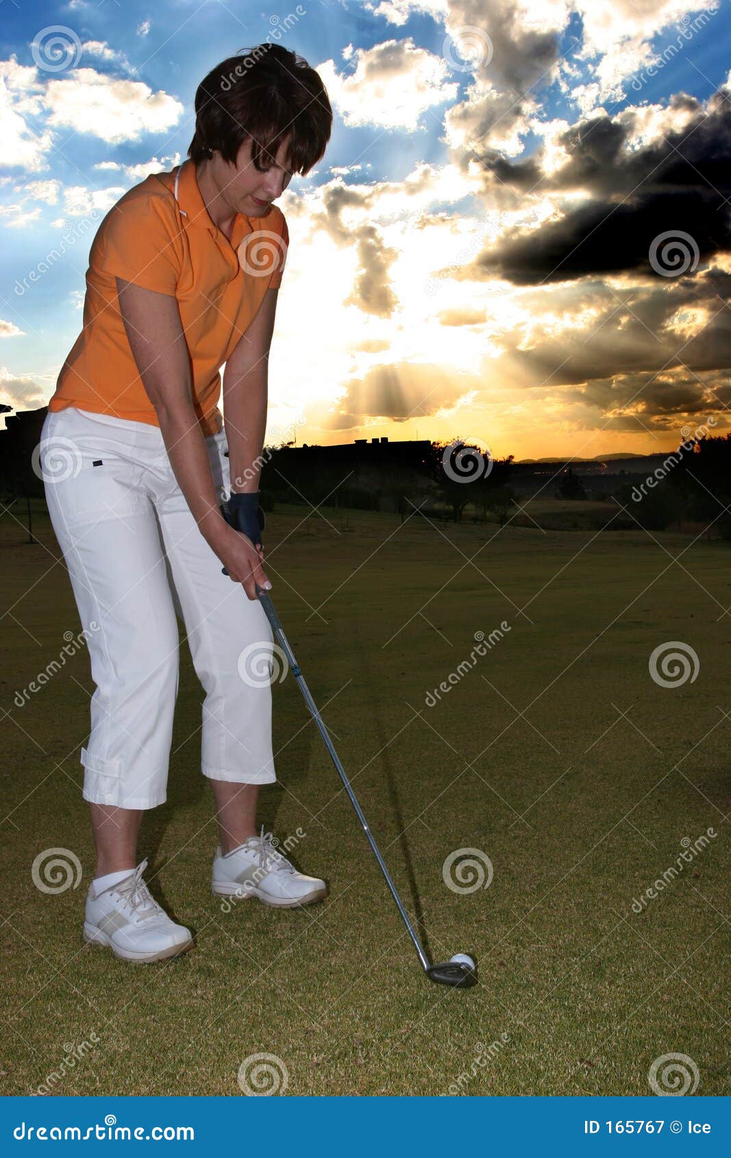 Lady Golfer stock image. Image of girl, sport, golfball - 165767
