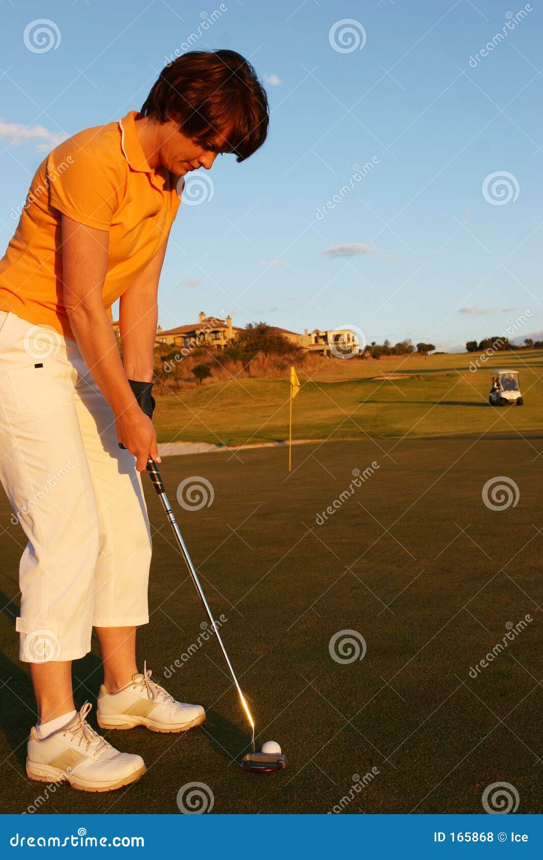Lady Golfer stock photo. Image of ball, shoe, enjoy, female - 165868
