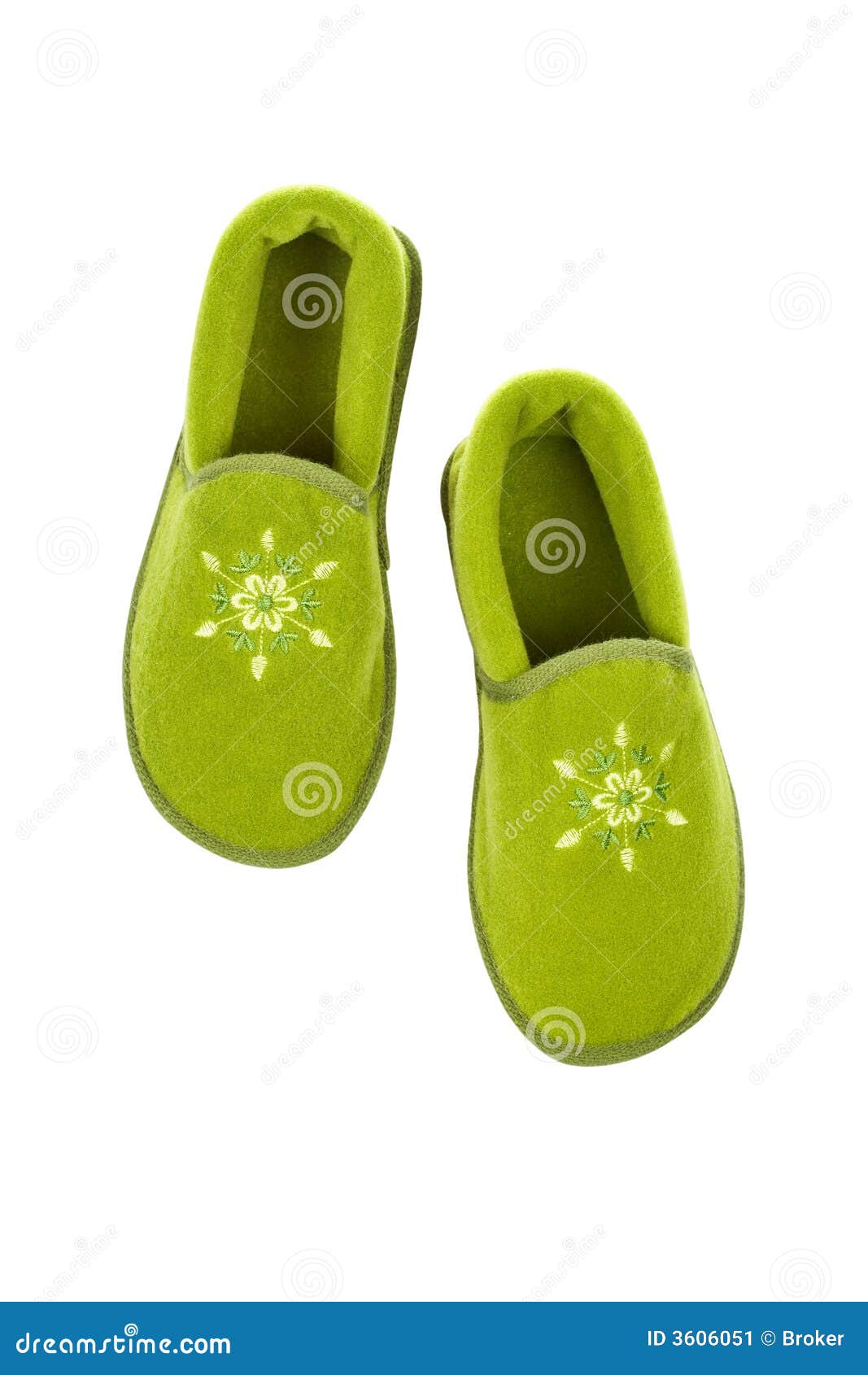 Lady green slippers stock image. Image of heels, comfortable - 3606051