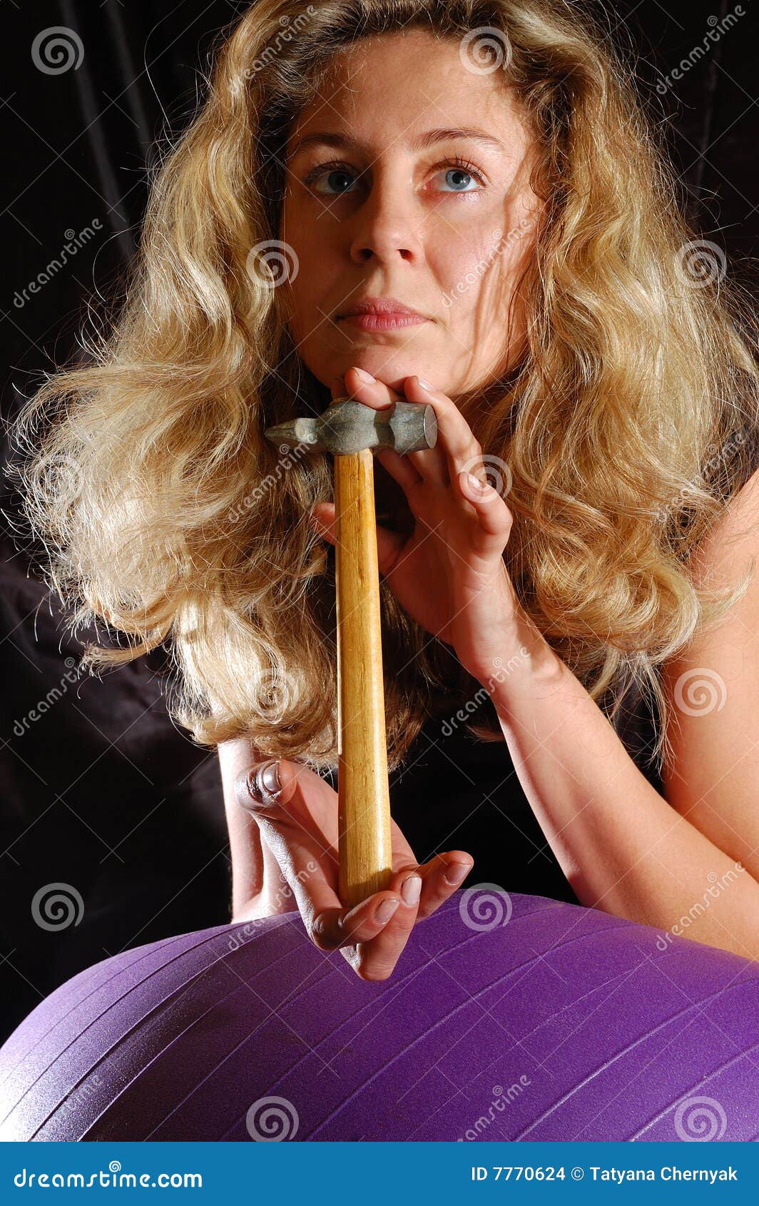 Lady with a hammer stock photo. Image of hammers, beautiful - 7770624