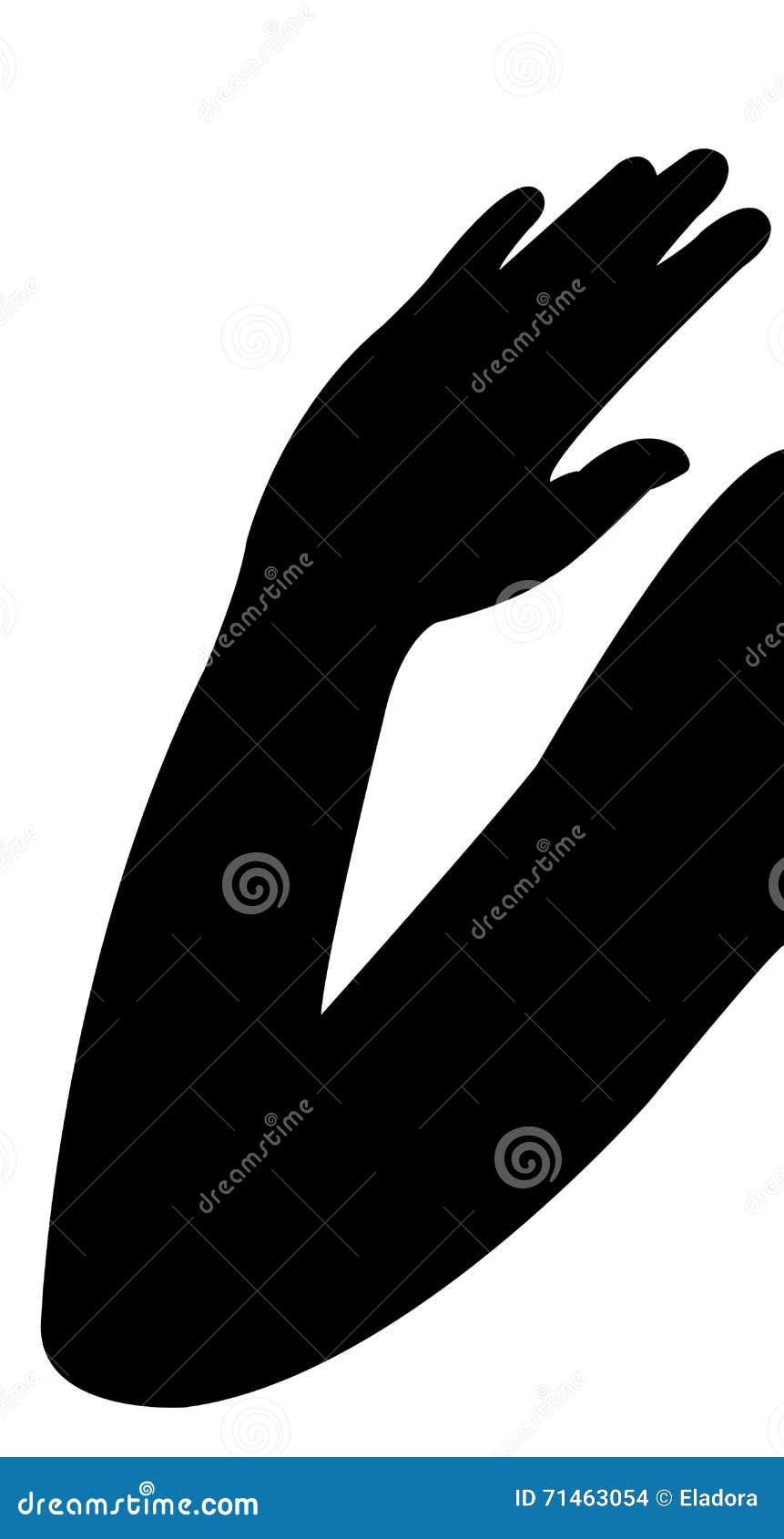 Lady Hand Silhouette Vector Stock Vector - Illustration of direction ...