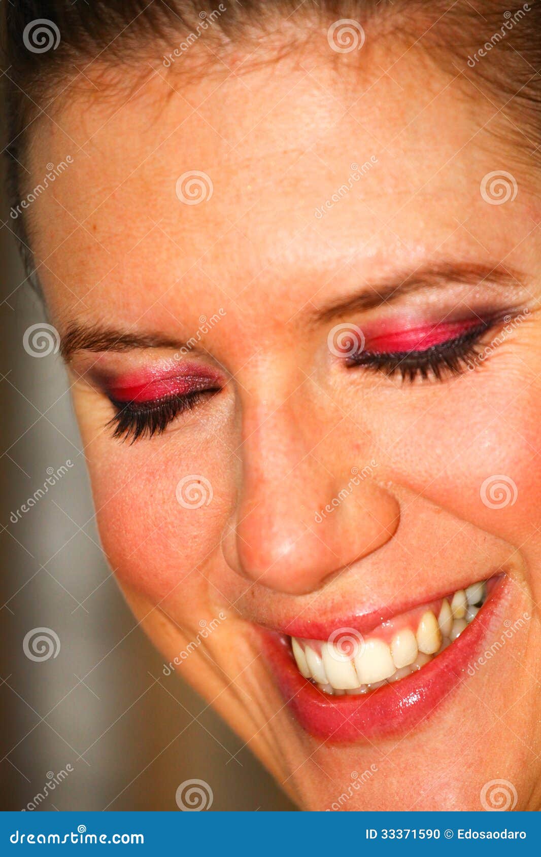 Lady Happy Professional Makeup Stock Photo - Image of professional ...