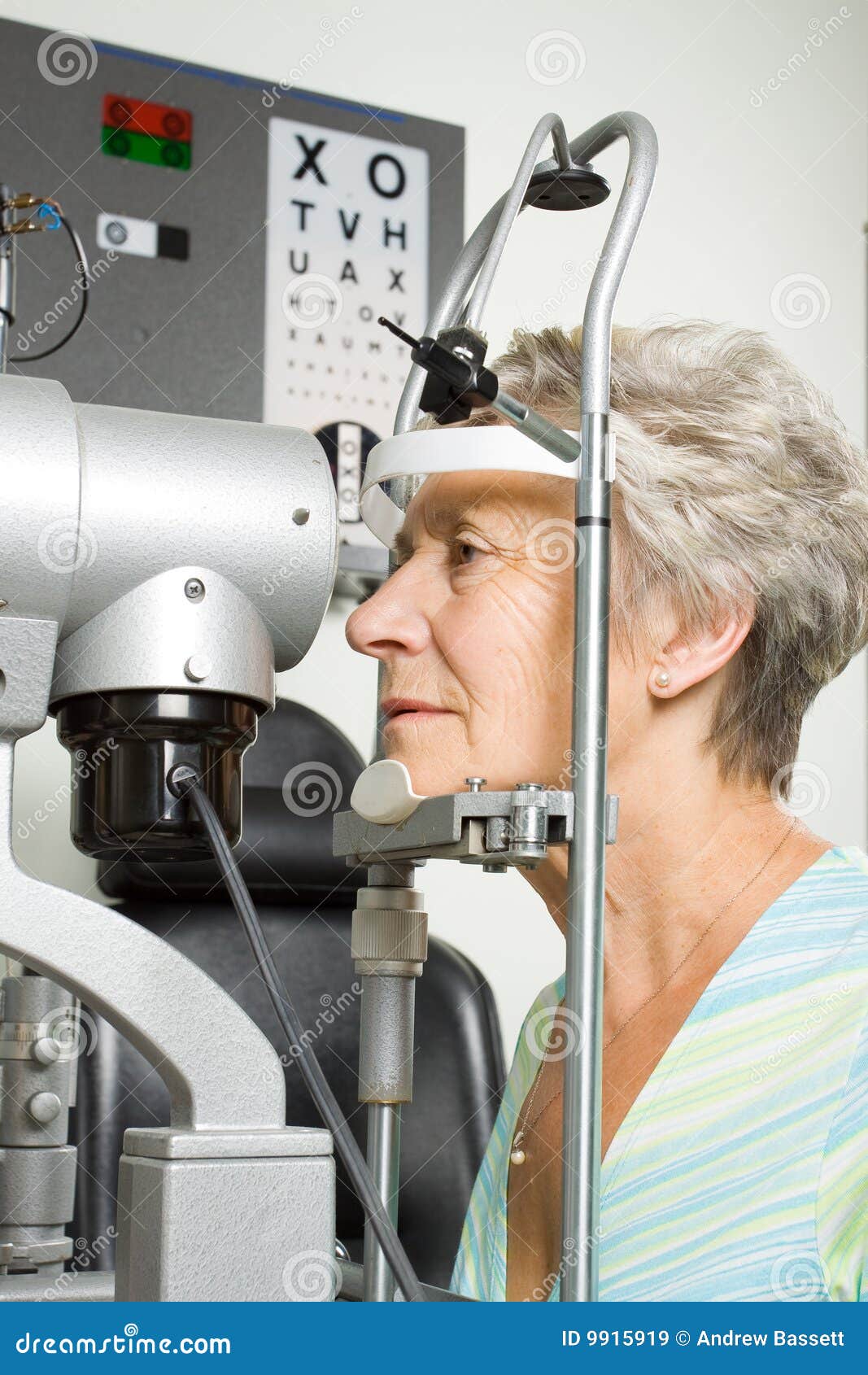 Lady Having Eye Test Examination Stock Image - Image of giving, female ...