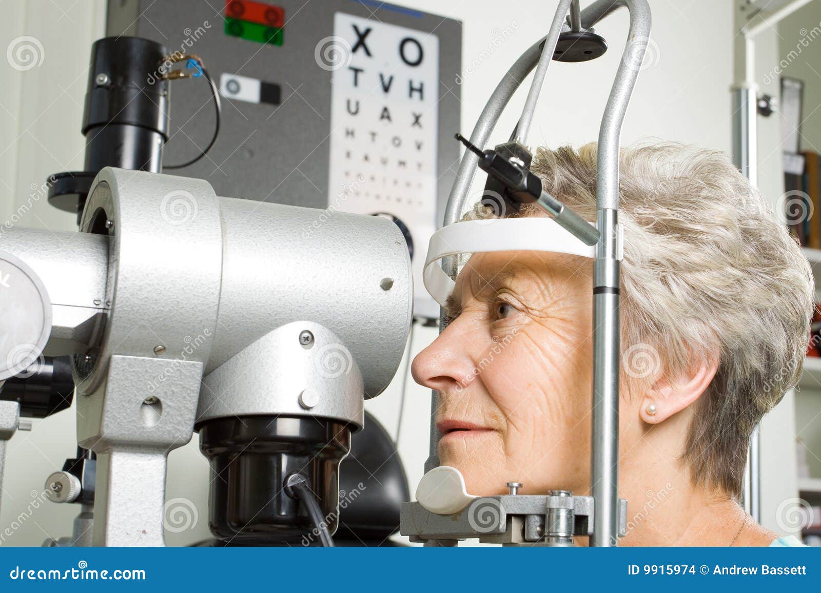 Lady Having Eye Test Examination Stock Photo - Image of consultation ...