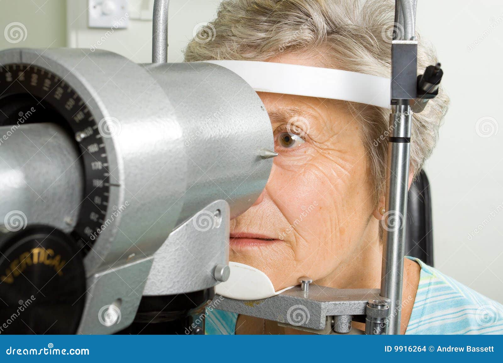 Lady Having Eye Test Examination Stock Photo - Image of consult, older ...