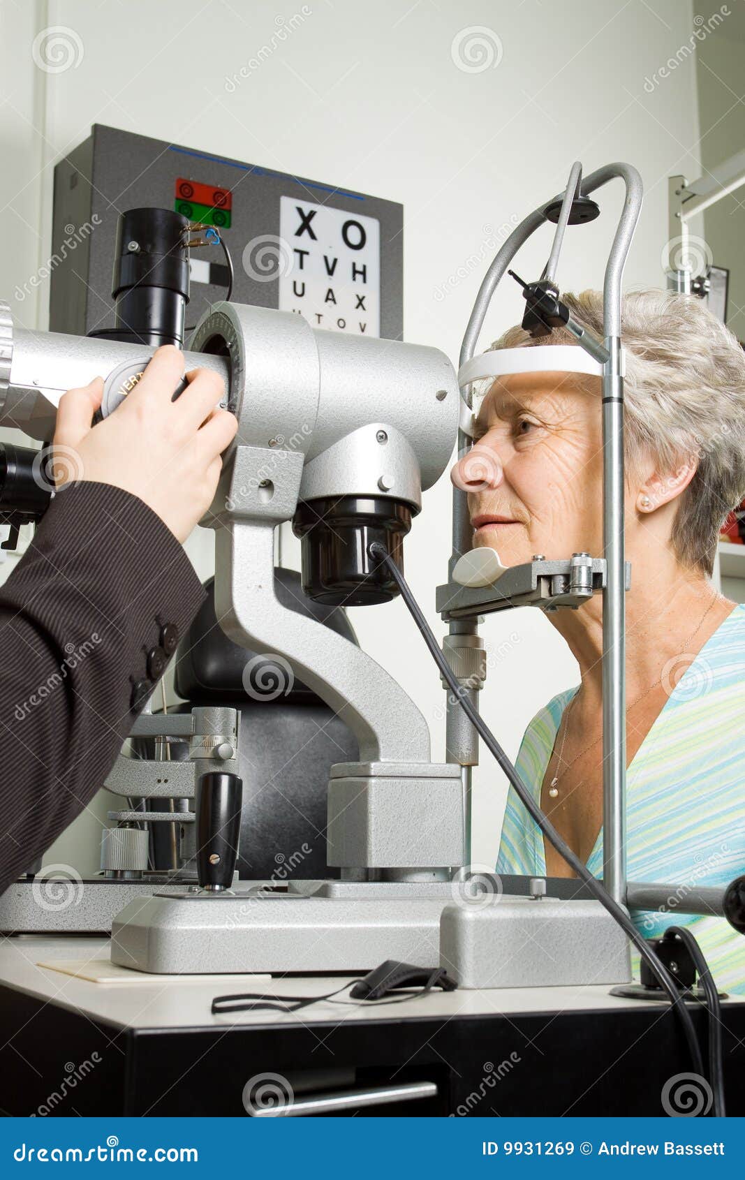 Lady Having Eye Test Examination Stock Image - Image of female ...
