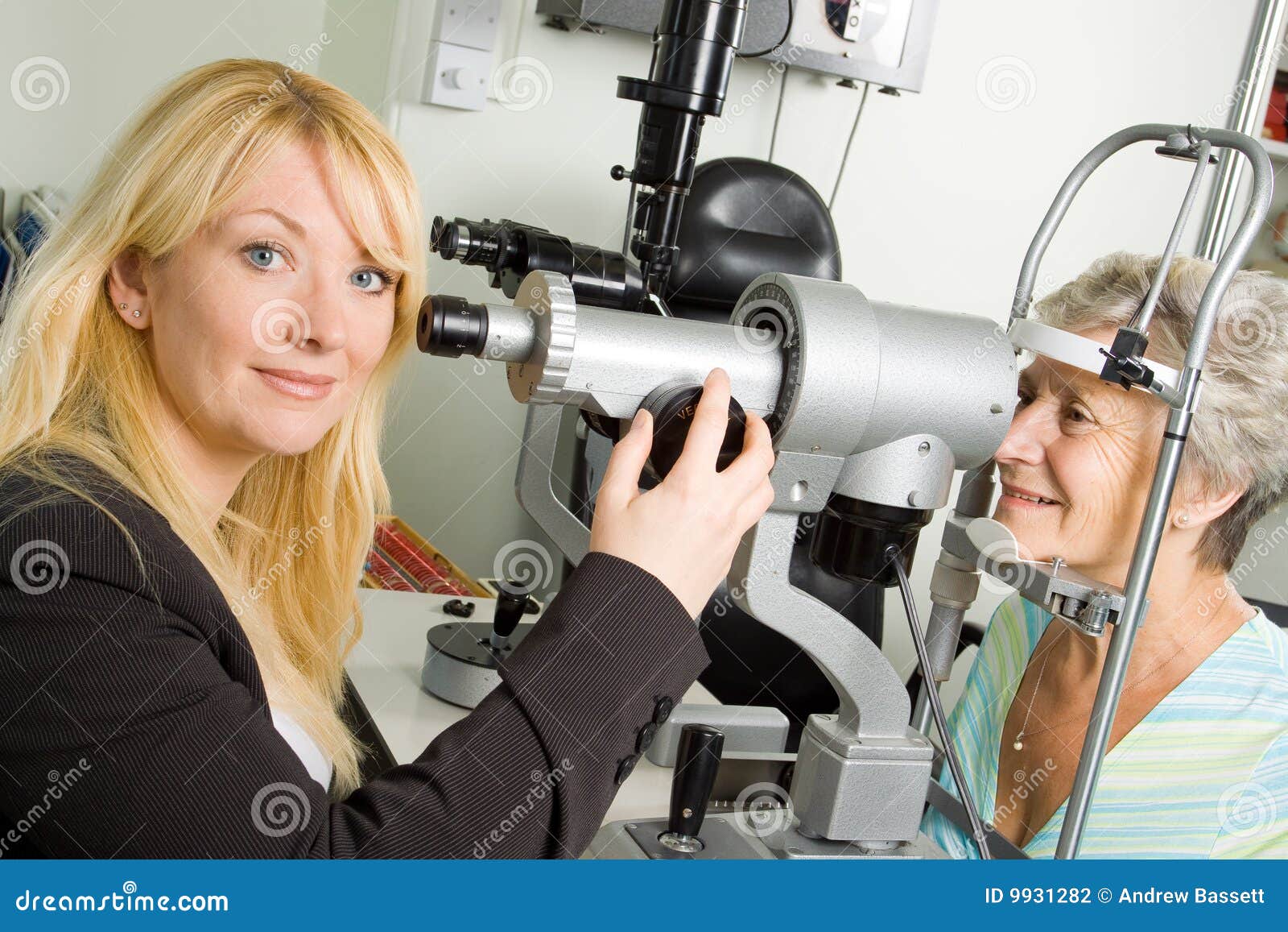 Lady Having Eye Test Examination Stock Photo - Image of optical, female ...