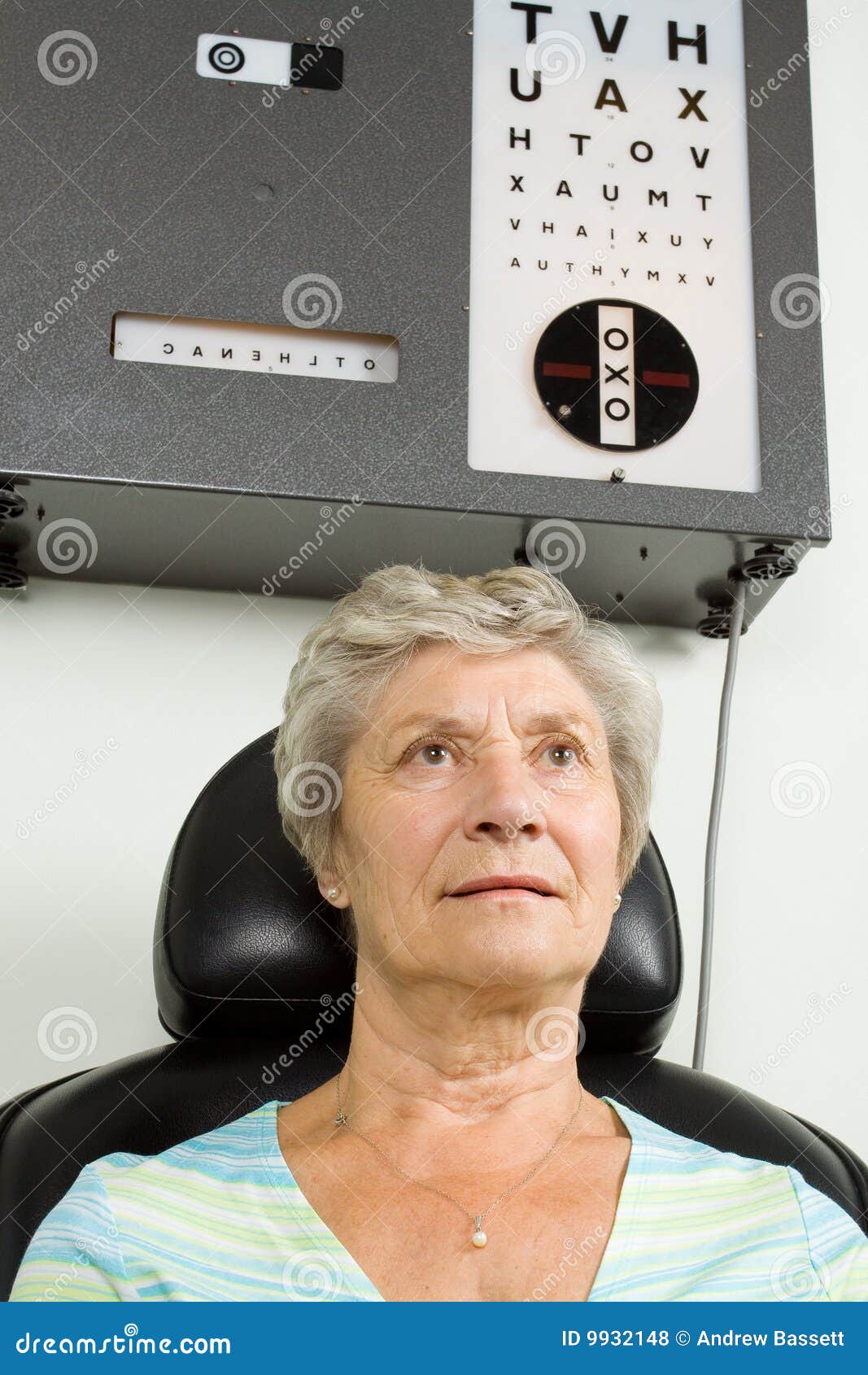 Lady Having Eye Test Examination Stock Photo - Image of consultation ...