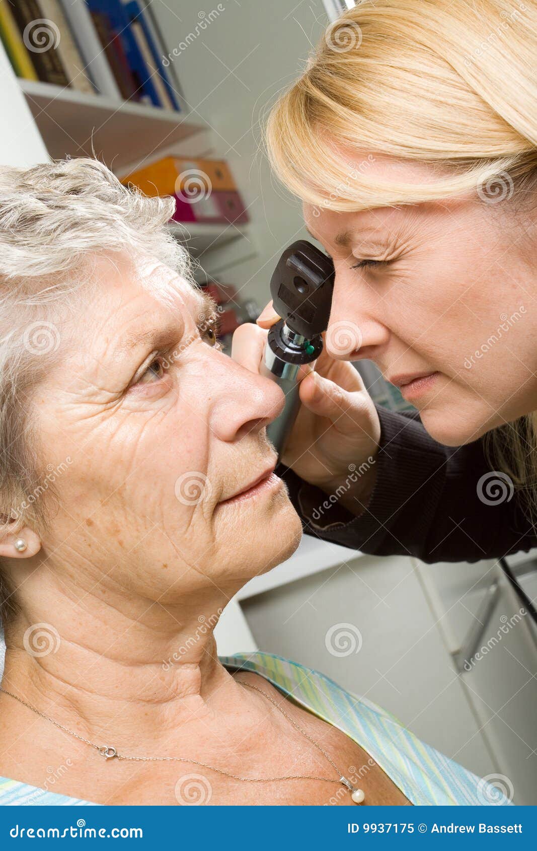 Lady Having Eye Test Examination Stock Image - Image of mature ...