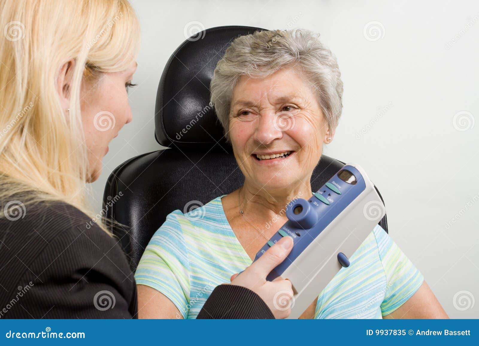 Lady Having Eye Test Examination Stock Image - Image of citizen, clinic ...
