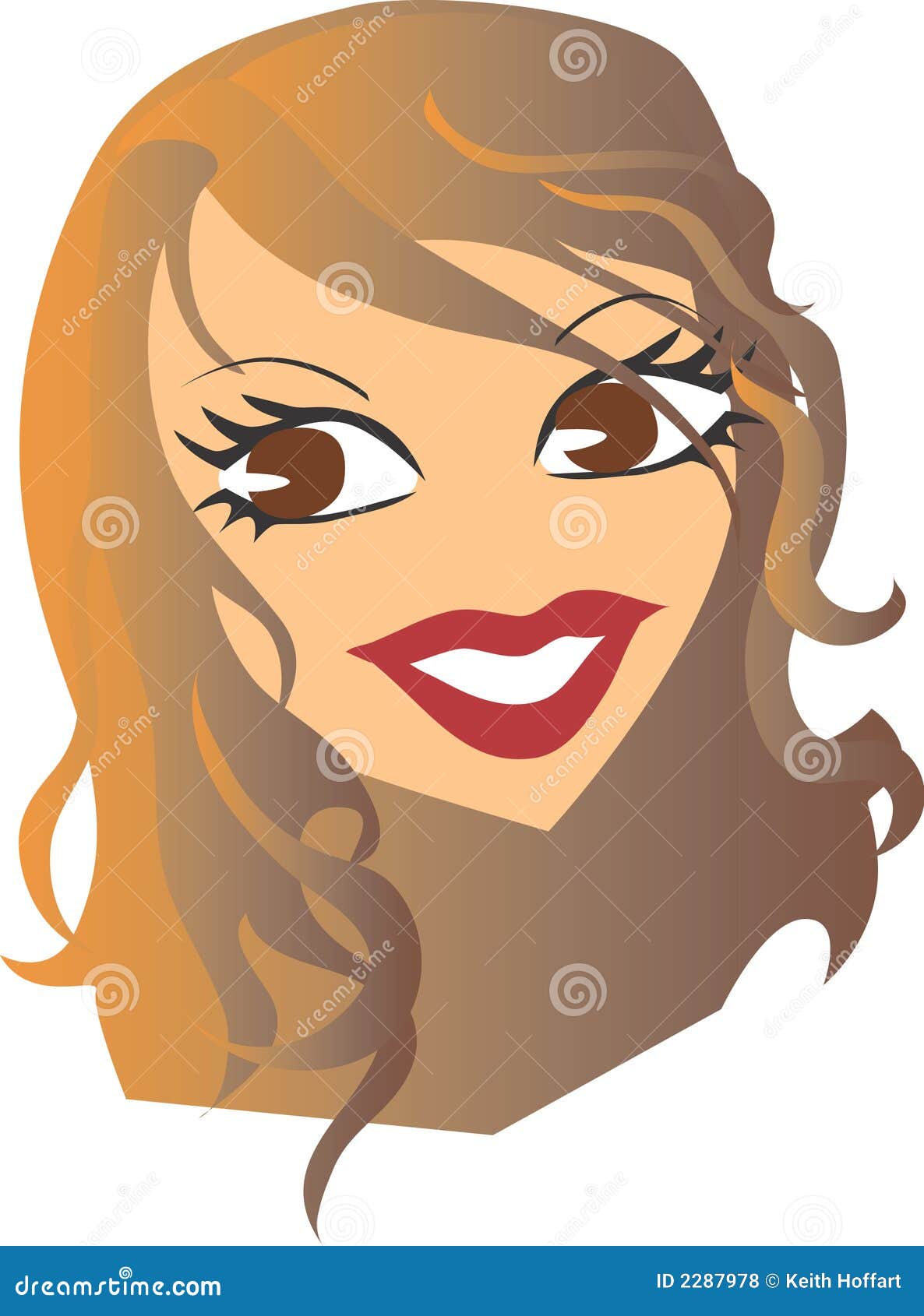 Lady head clip art stock vector. Illustration of blossom - 2287978