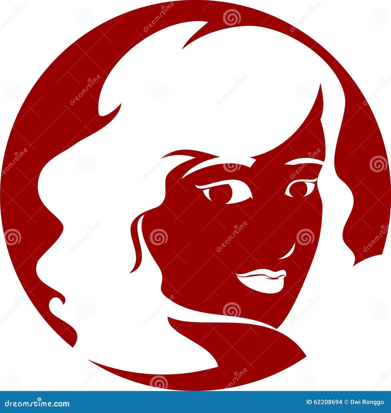 Lady Head Vector Illustration | CartoonDealer.com #62208694