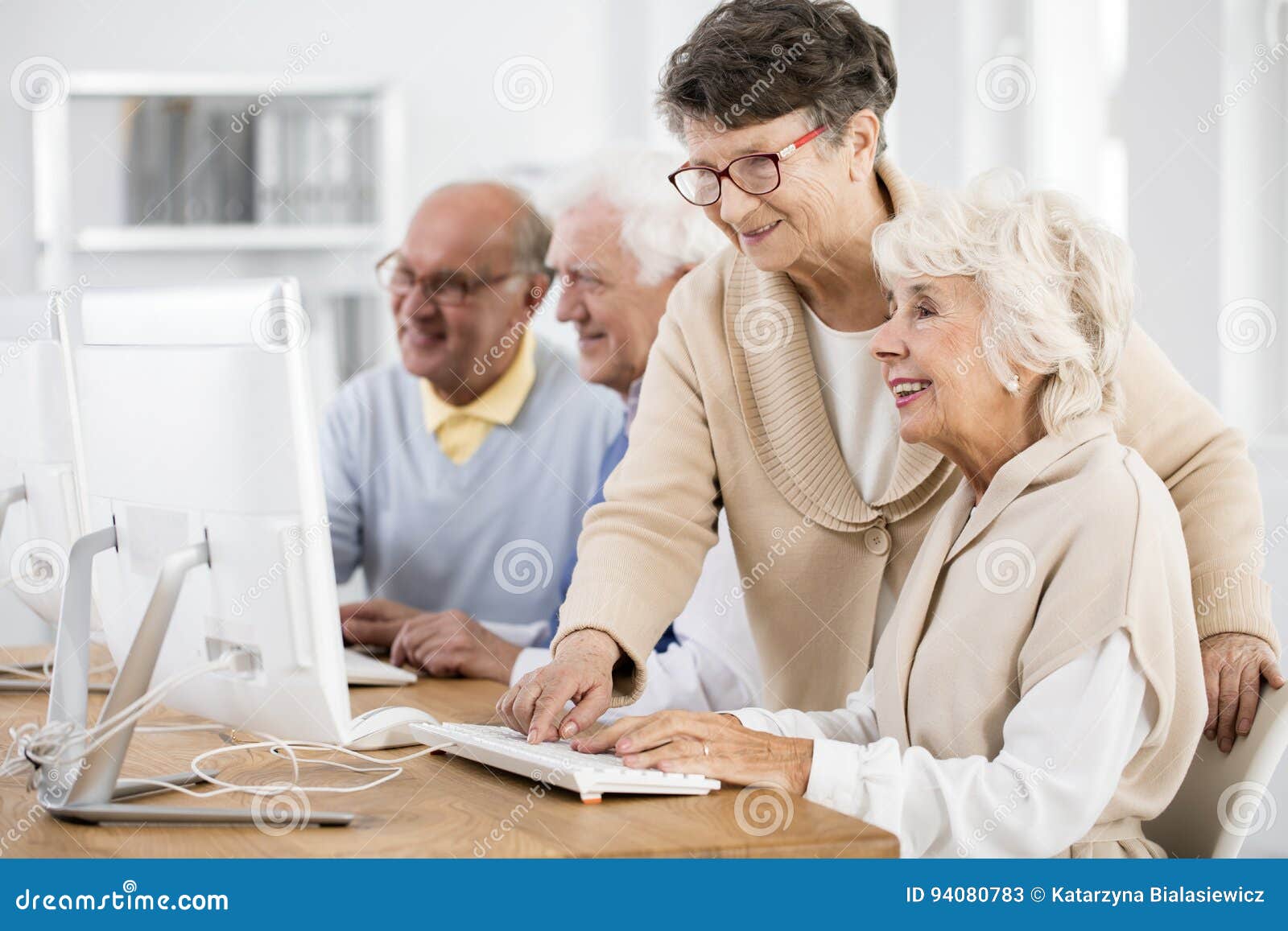 Lady helping her friend stock image. Image of classmates - 94080783
