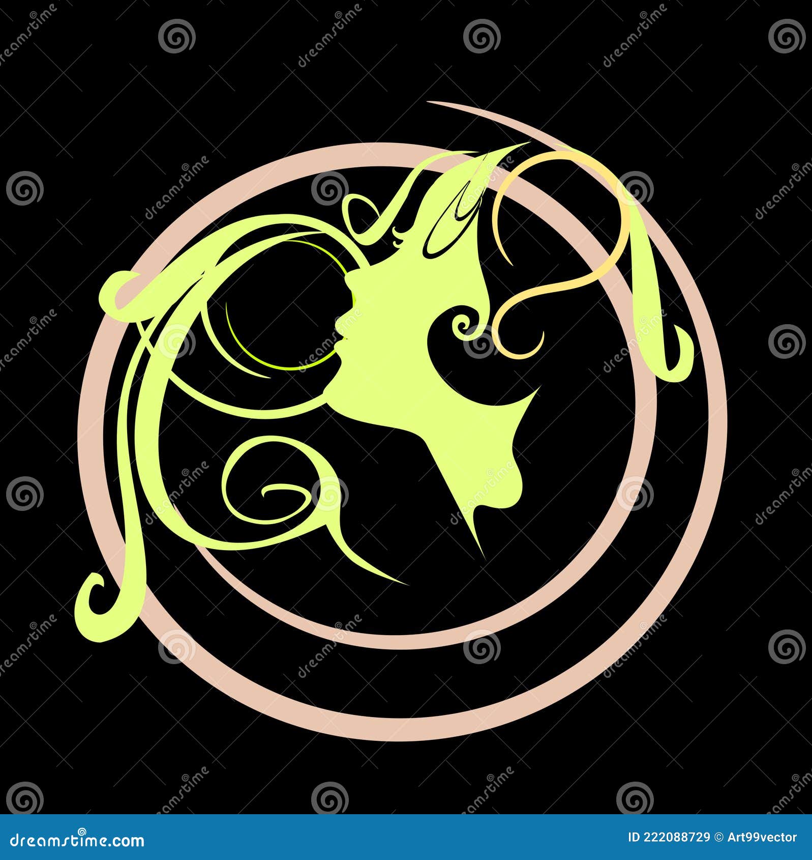Lady Icons Line Design Symbol Cycle Stock Illustration - Illustration ...