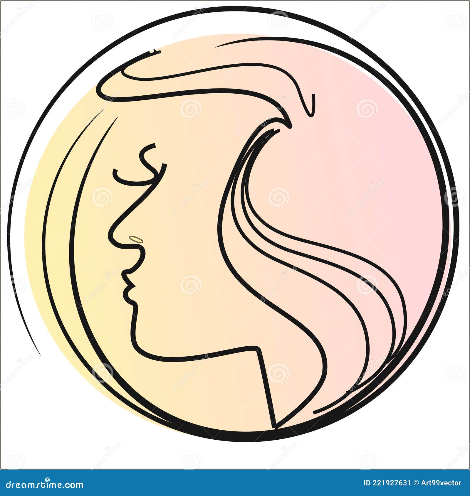 Lady Icons Line Design Symbol Cycle Stock Photo | CartoonDealer.com ...