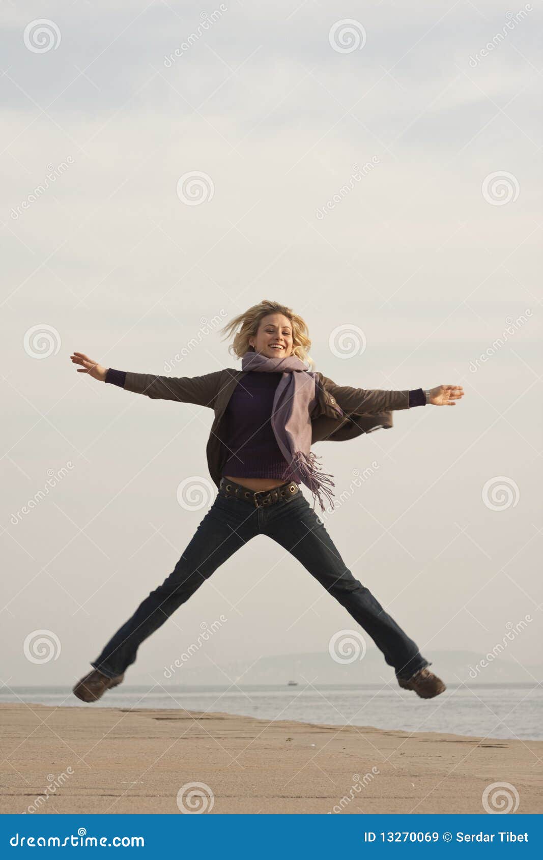 Lady jumping stock image. Image of close, blond, elastic - 13270069