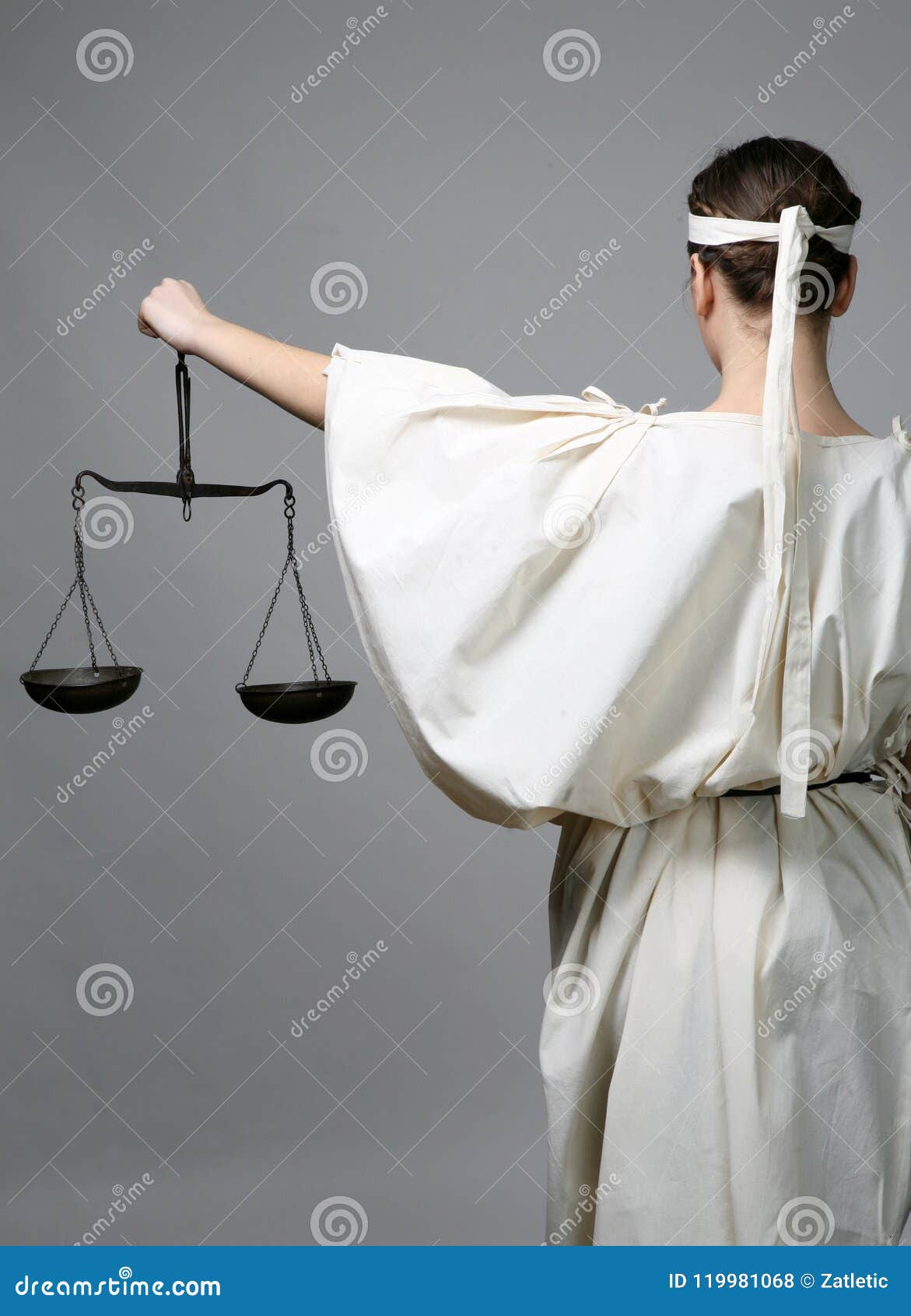 Lady Justice At The Roemer In Frankfurt Am Main Symbolizes Justice With ...