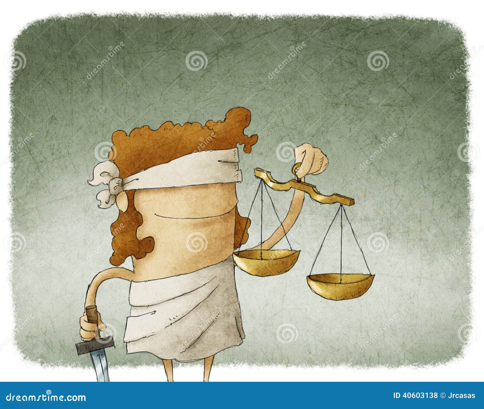 Lady justice stock illustration. Illustration of gold - 40603138