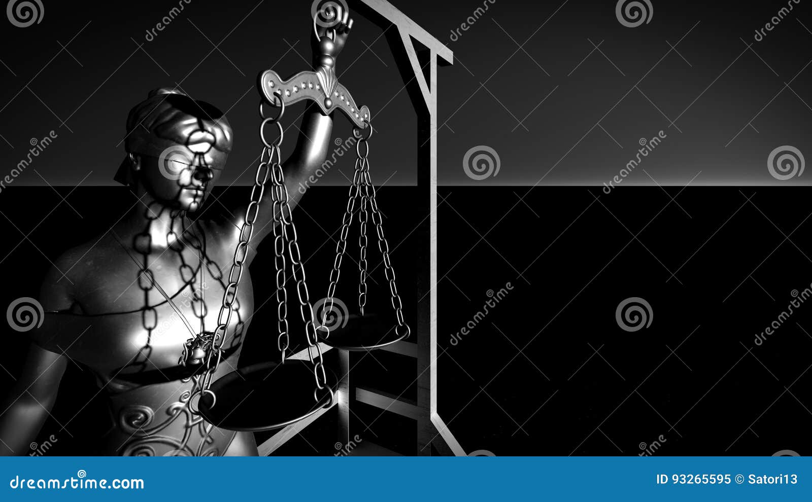 Lady of Justice on Gallows 3d Rendering Stock Illustration ...