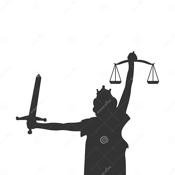 Lady Justice Graphic Design Element Vector Illustration Stock Vector ...