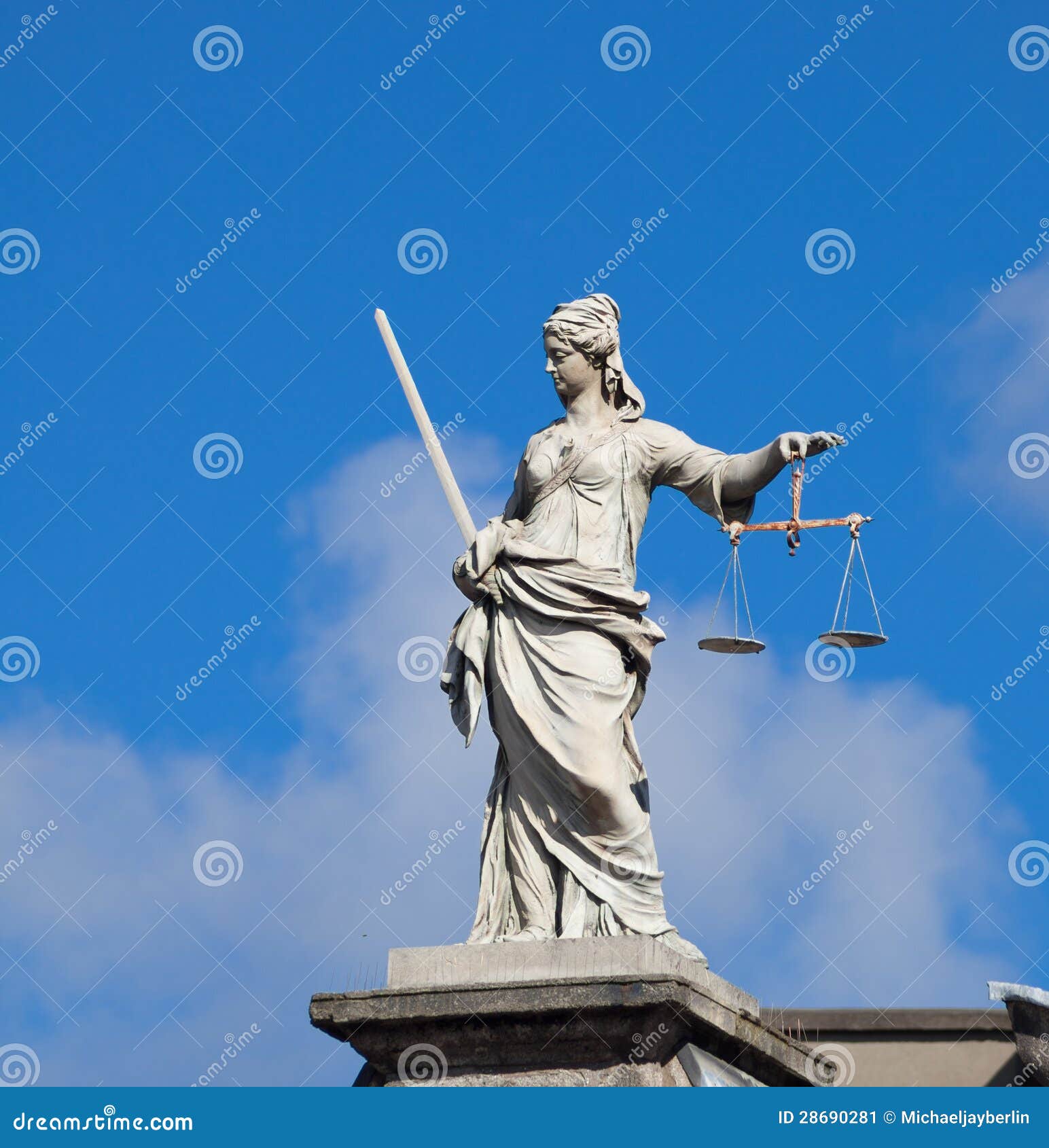 Lady Justice (Justitia) Statue in Dublin Stock Image - Image of dublin ...