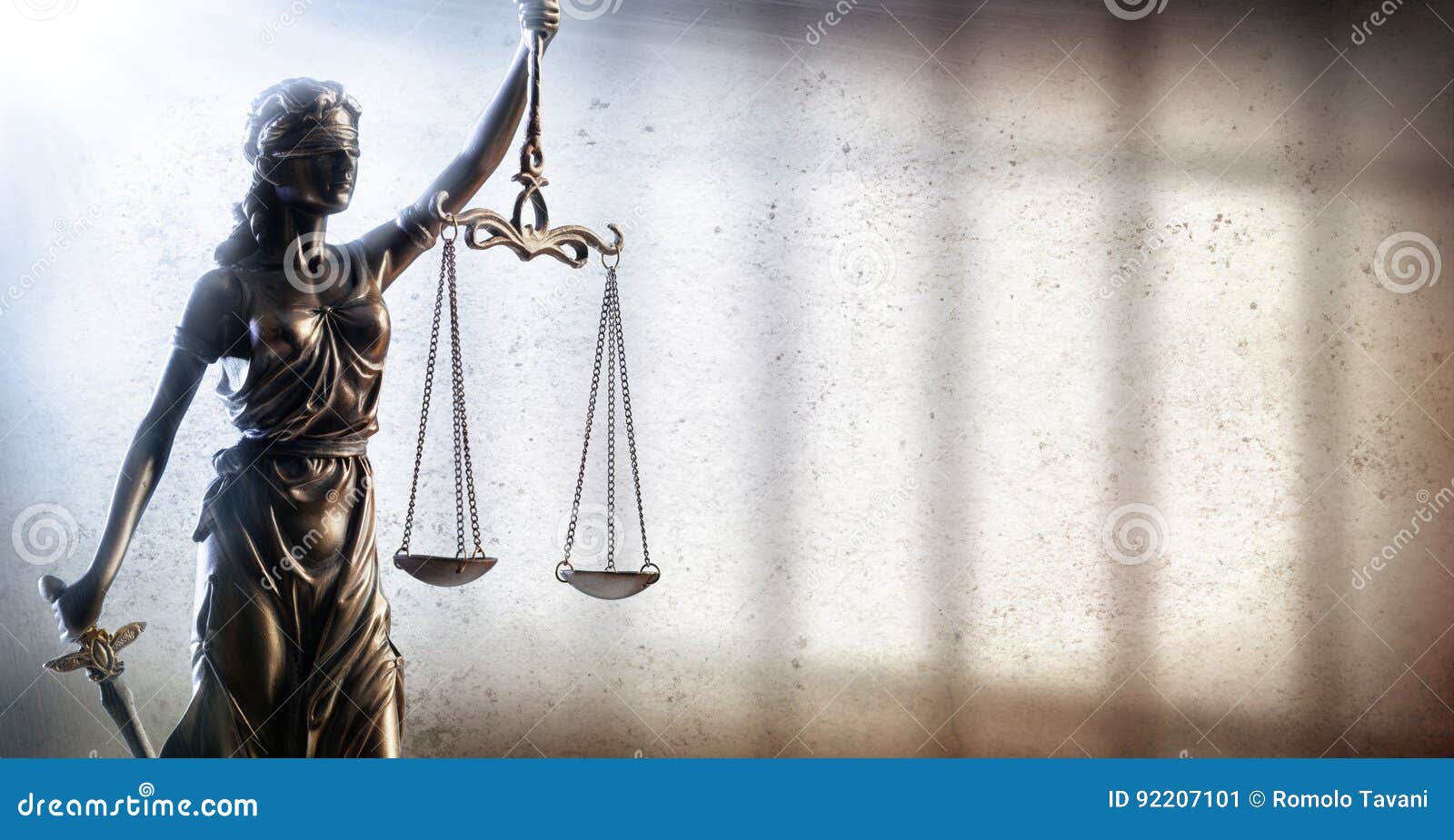 Lady Justice and Prison - Penal Justice Stock Image - Image of light ...