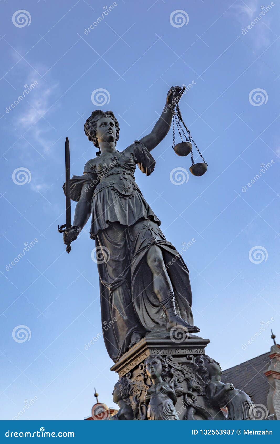 Lady Justice with the Scale Symbolizes the Law Stock Image - Image of ...