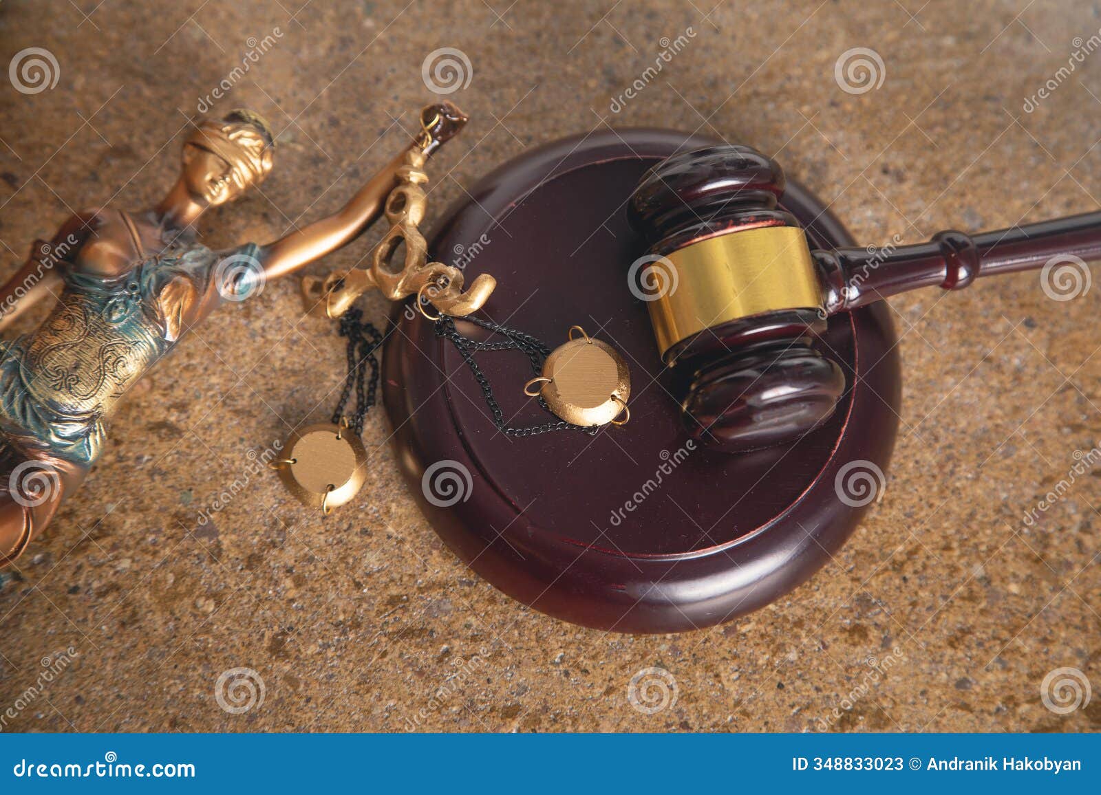 Lady Justice Statue and Judge Gavel Stock Image - Image of register ...