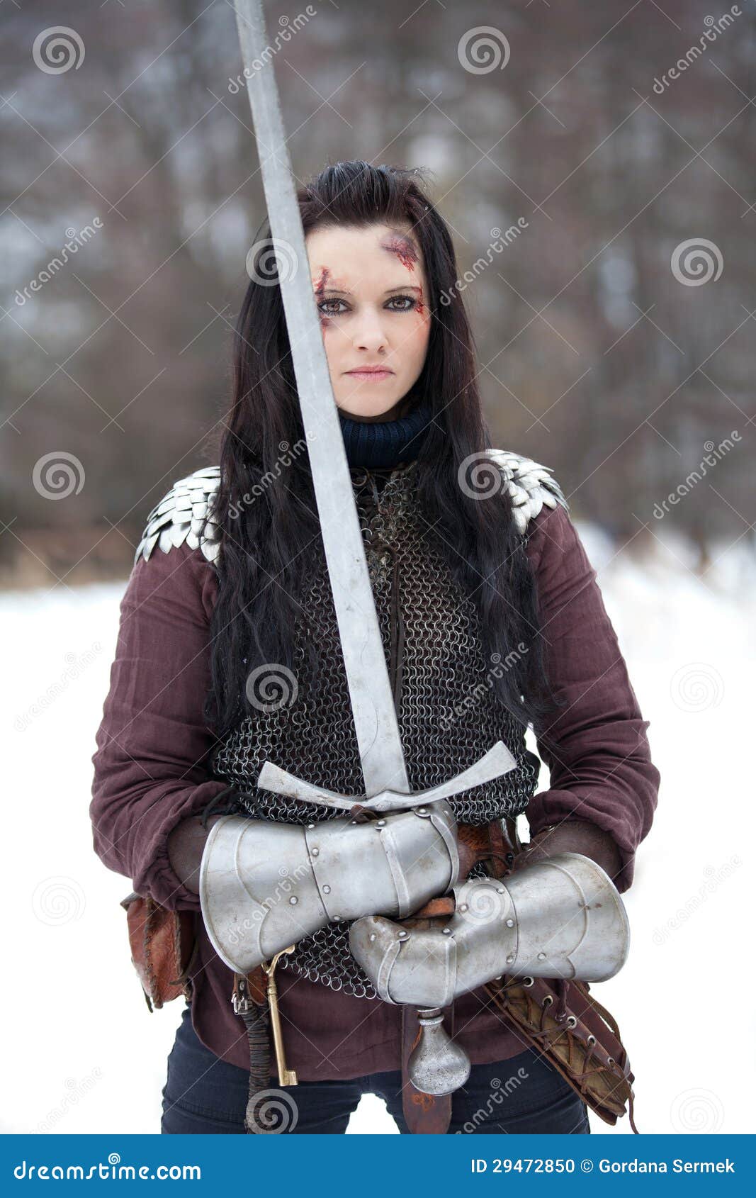 Lady knight stock photo. Image of beautiful, cold, belt - 29472850