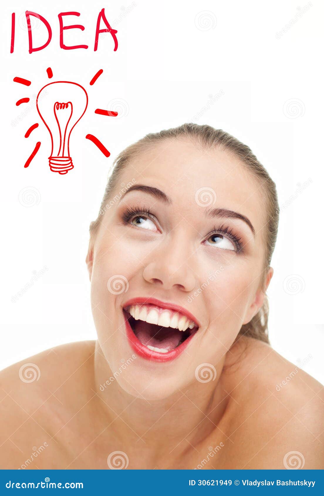 Lady with Lamp, Idea Concept Stock Image - Image of communication, idea ...