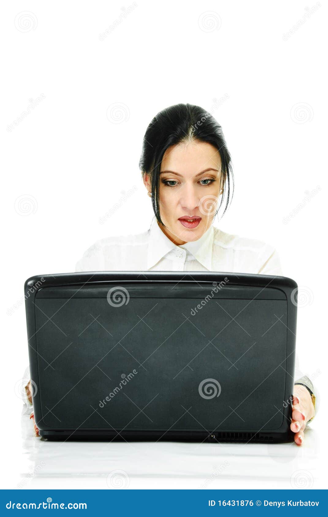 Lady With Laptop Picture. Image: 16431876