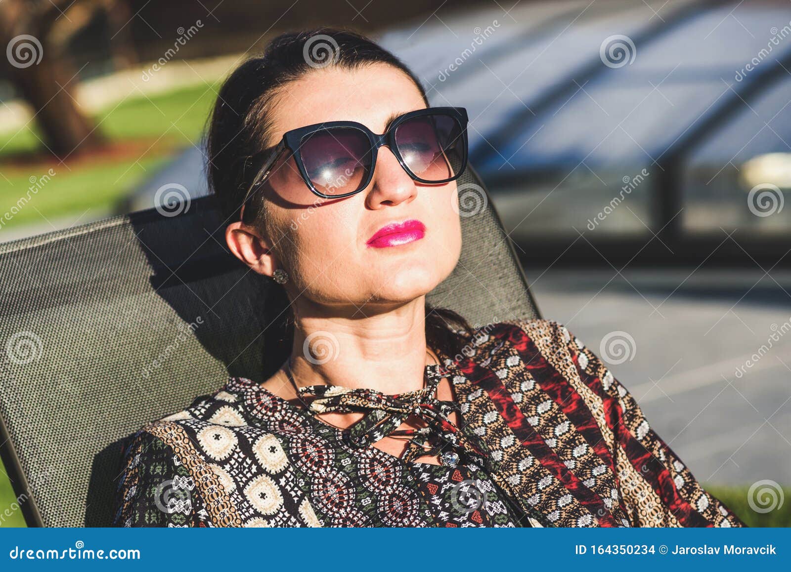 Lady with Luxury Sunglasses Stock Photo - Image of luxurious, portrait ...