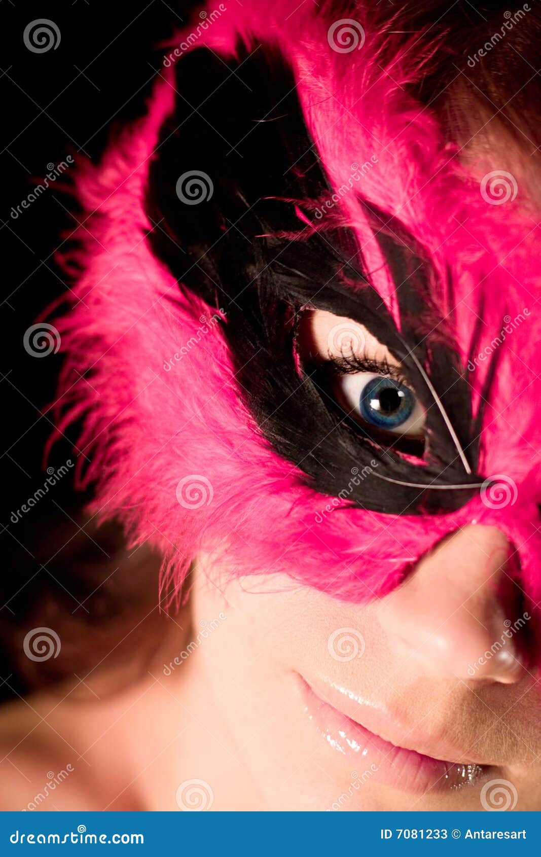 Lady in Mask stock image. Image of healthy, feather, carnival - 7081233
