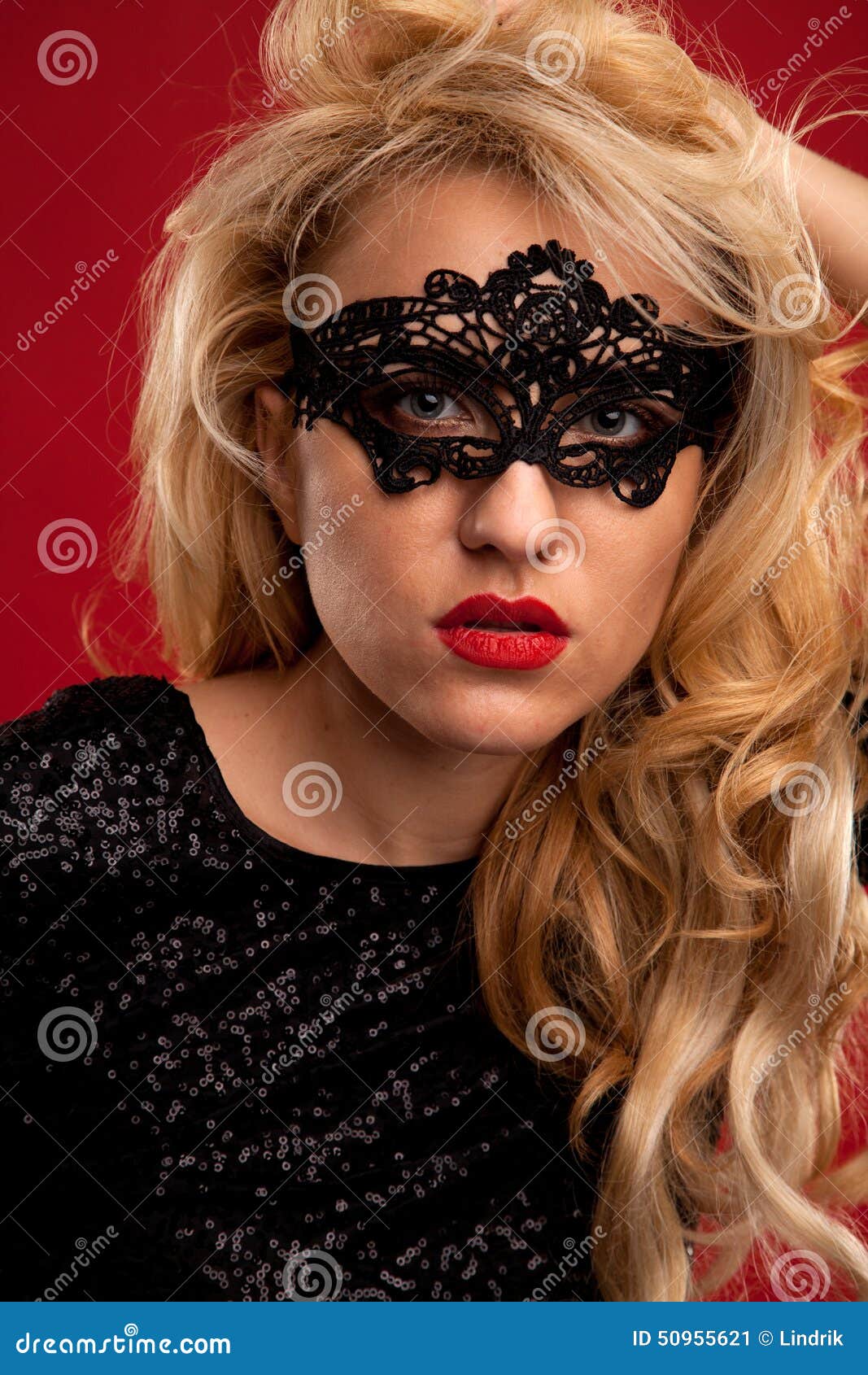 Lady in mask stock image. Image of lips, beauty, eyes - 50955621