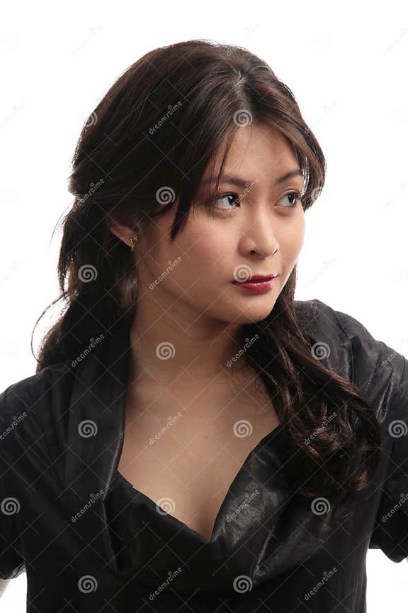 Lady with a mean look stock photo. Image of charming, fashion - 5540590