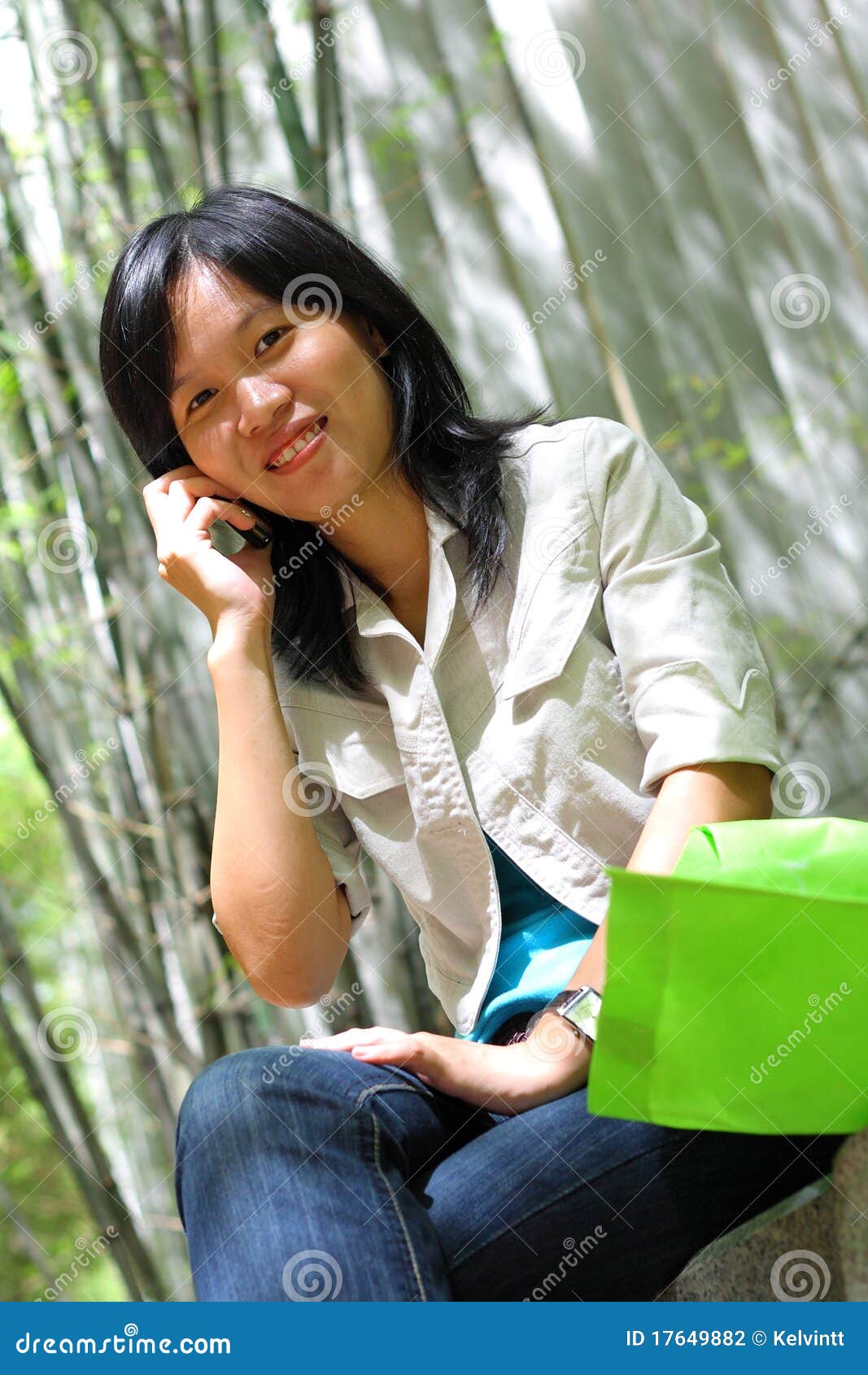 Lady with Mobile Phone stock photo. Image of cheerful - 17649882