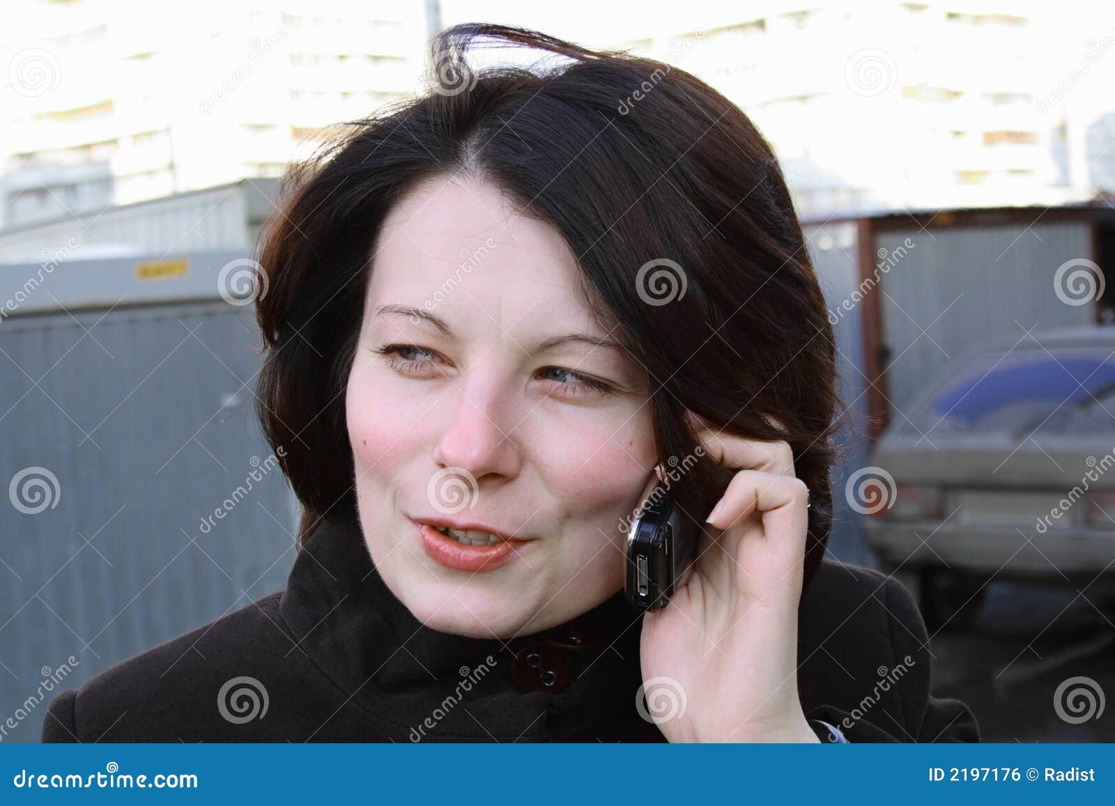Lady with mobile phone stock photo. Image of business - 2197176