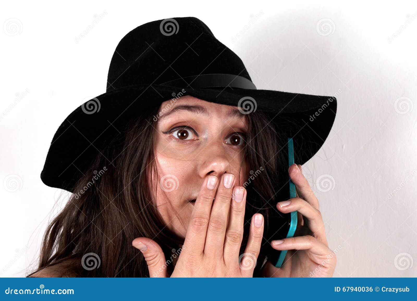 Lady with mobile phone stock photo. Image of modern, female - 67940036