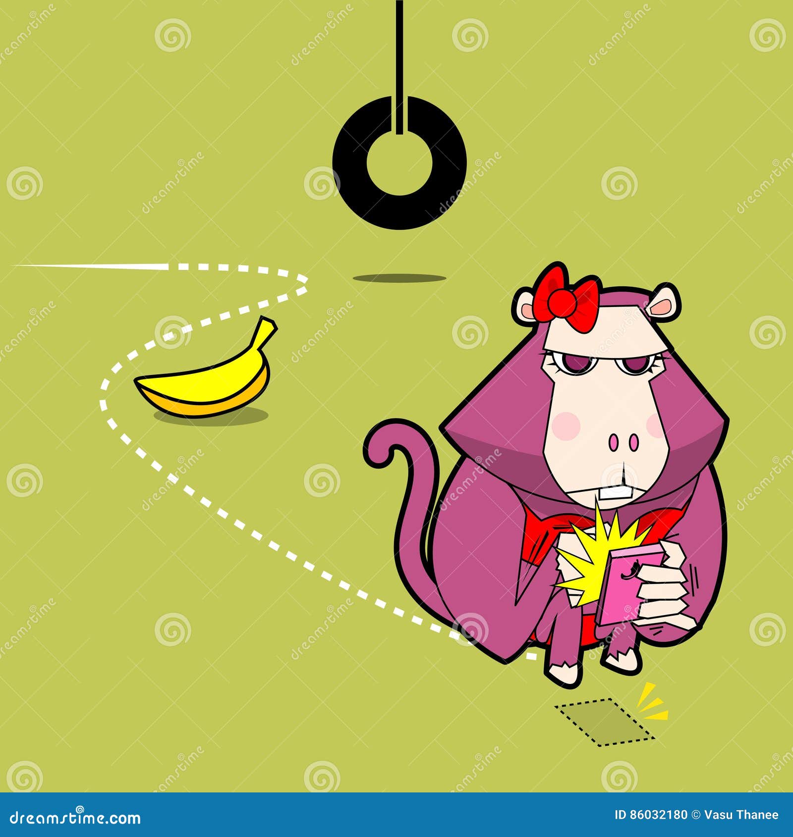 Lady monkey stock illustration. Illustration of baboon - 86032180