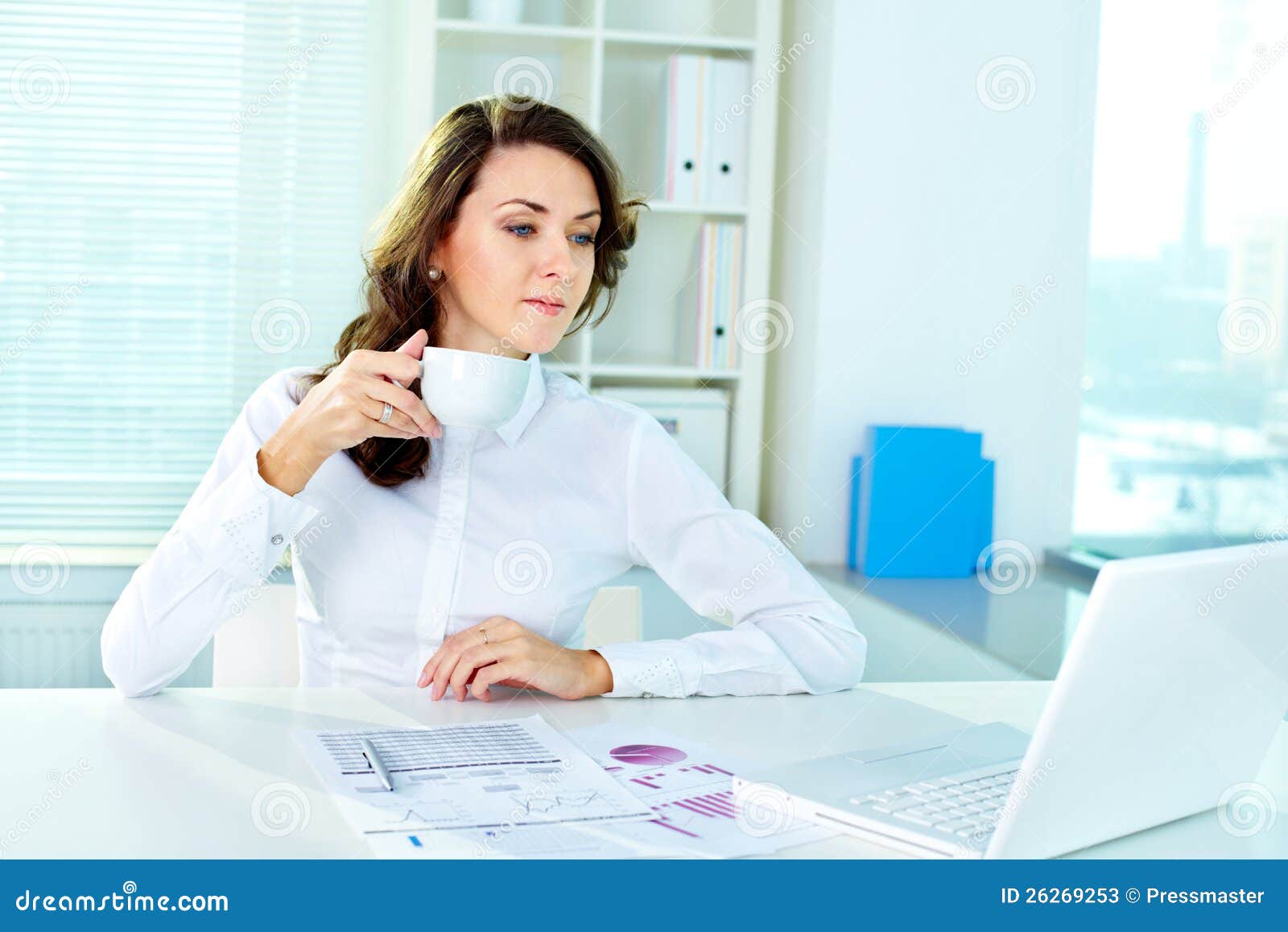 Lady at office stock image. Image of formal, looking - 26269253