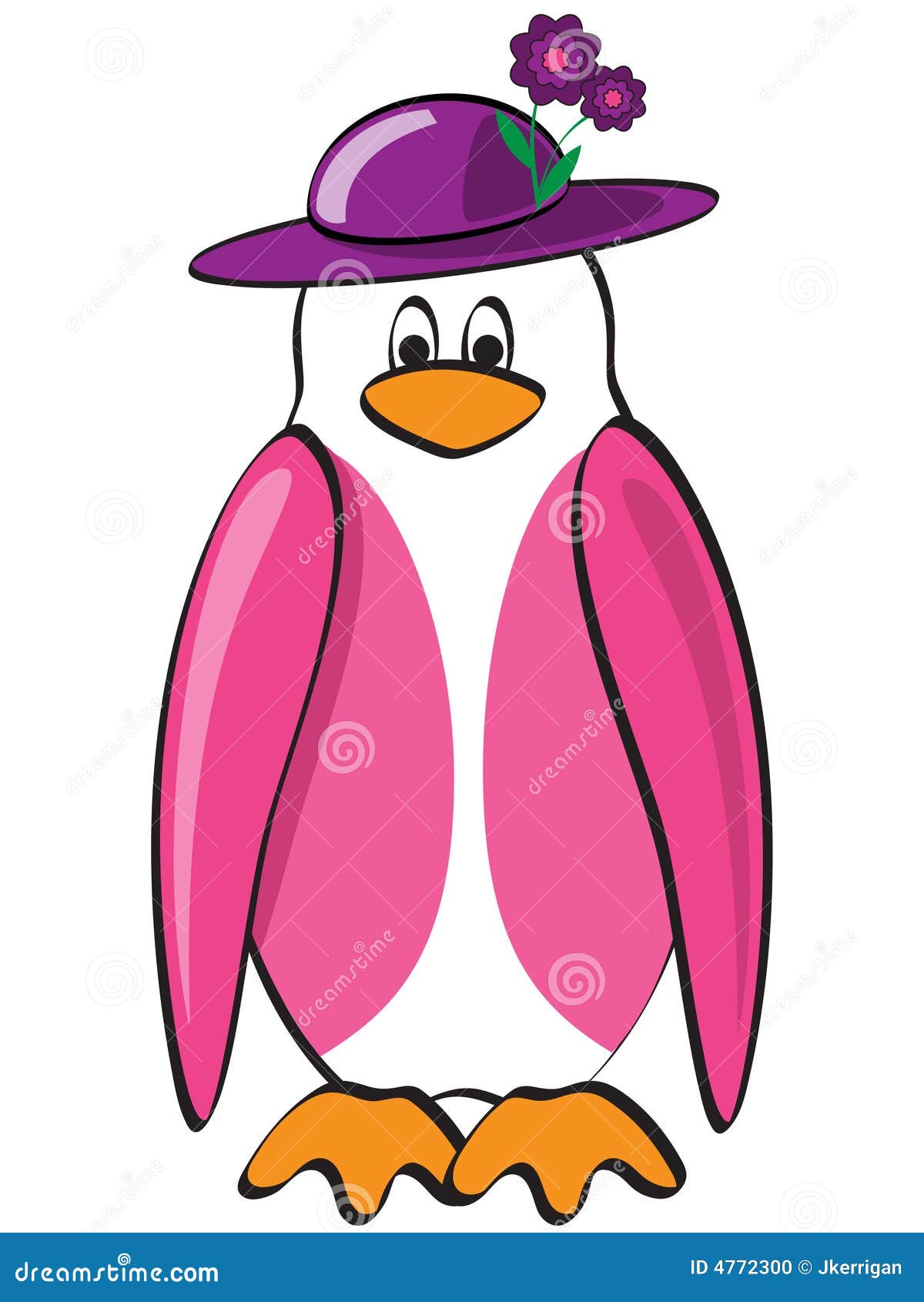 Lady Penguin stock vector. Illustration of stylized, cute - 4772300
