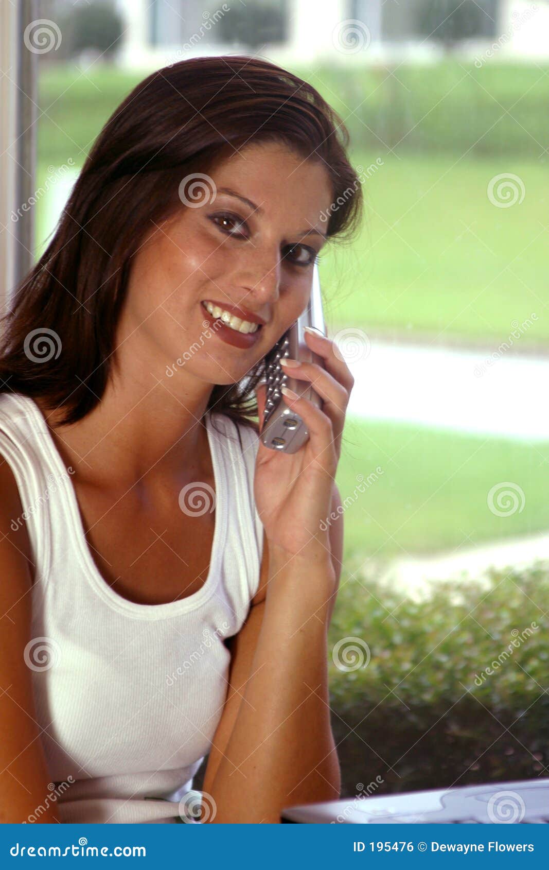 Lady on Phone stock photo. Image of skin, phone, woman - 195476