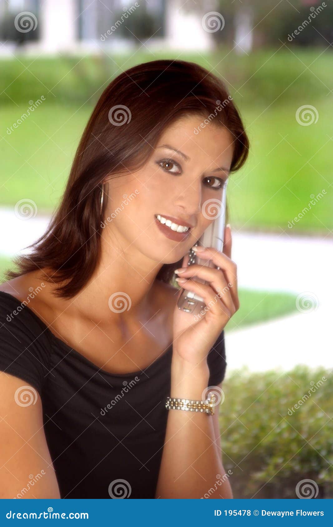 Lady on Phone stock photo. Image of broad, skin, lady, girl - 195478