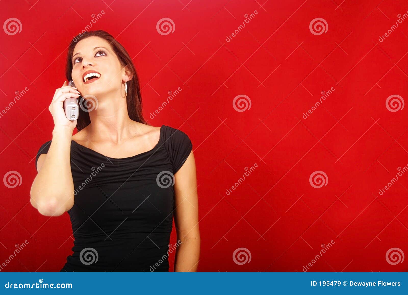 Lady on Phone stock image. Image of talking, woung, conversation - 195479