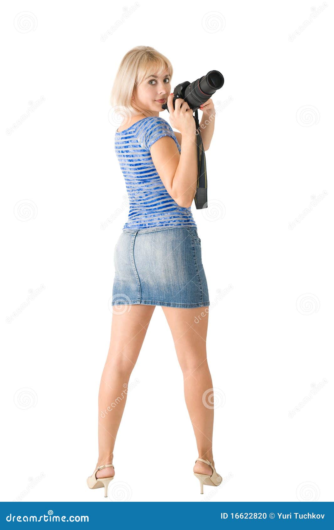 The lady - photographer stock photo. Image of dslr, photographing ...